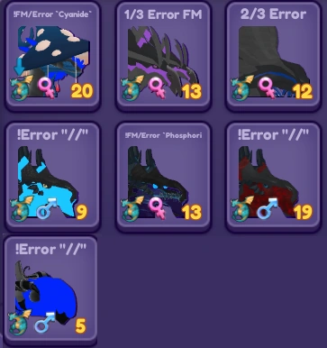 seeing offers on Error dragons [2/3's included] | Fandom