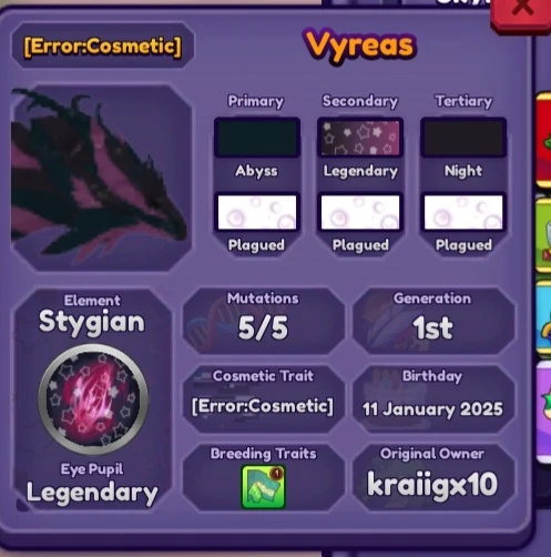Sell error cos Vyreas | Fandom