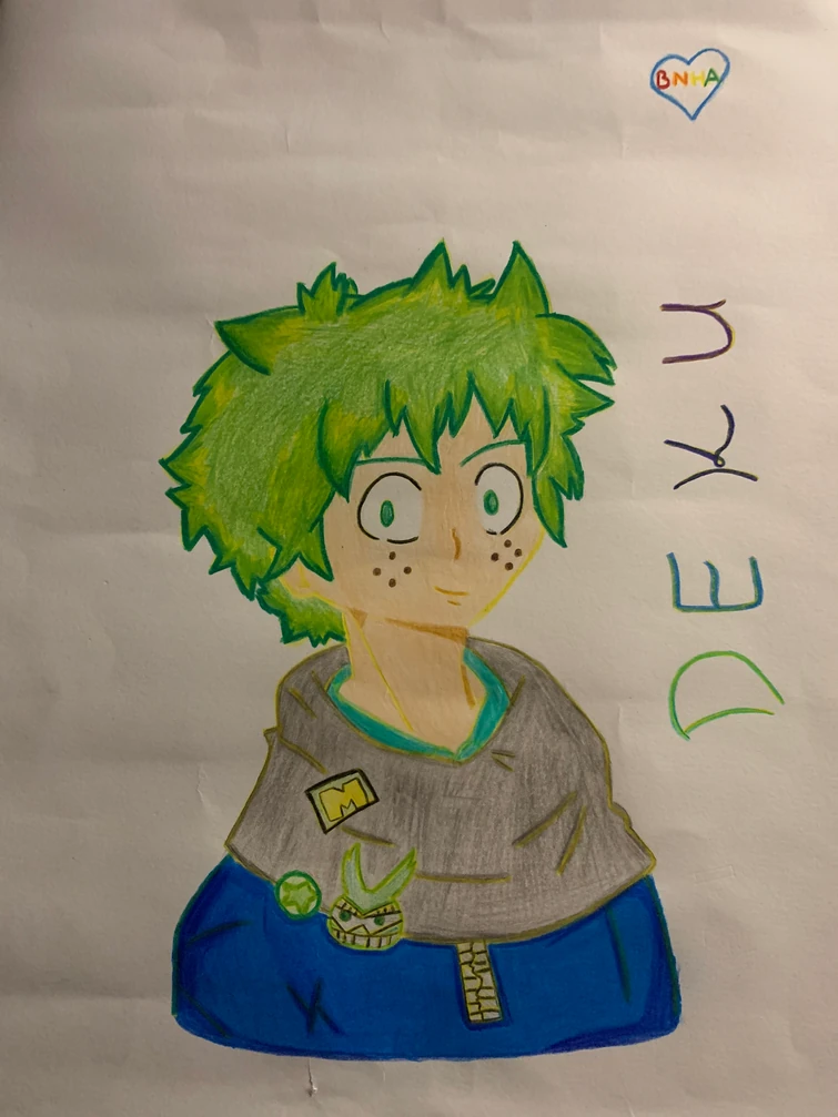 My first ever drawing of Deku | Fandom