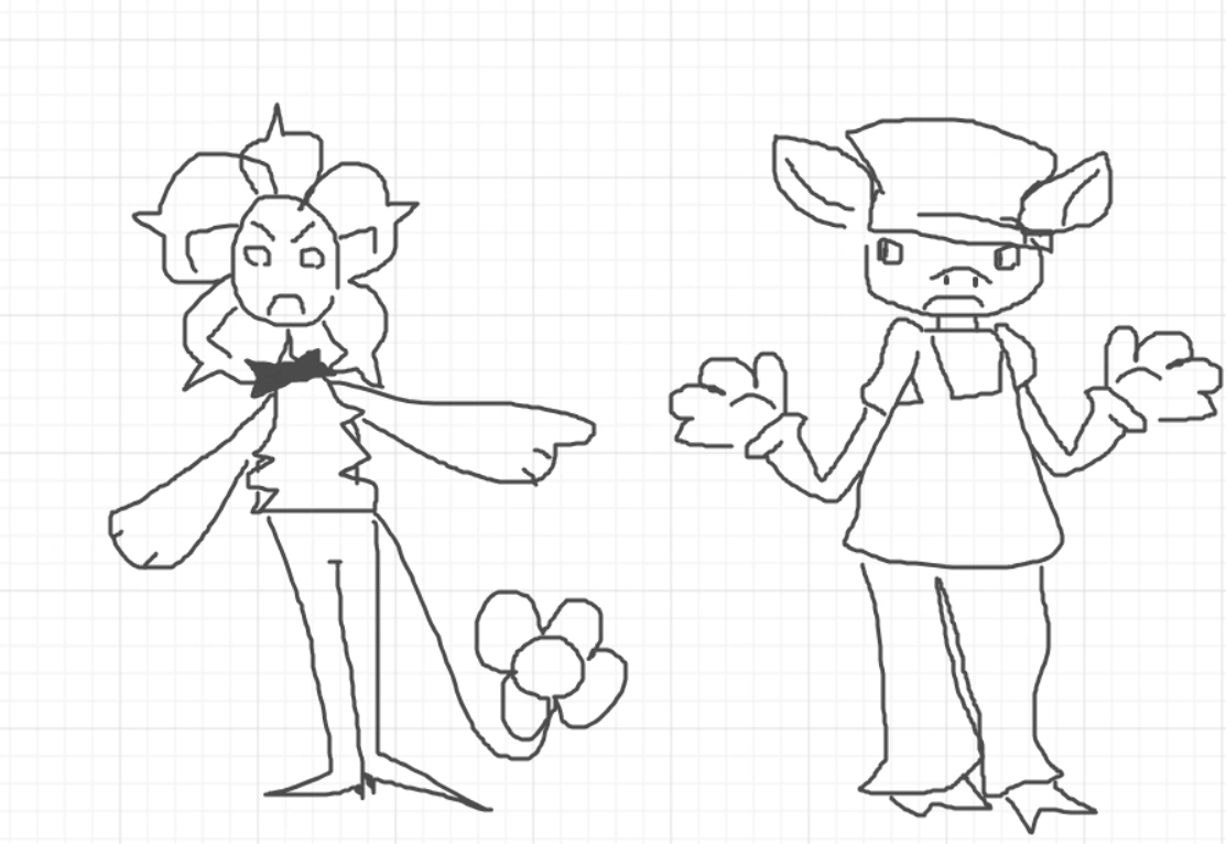 little doodle thing of 2 of my favorite characters from diff multiverses | Fandom