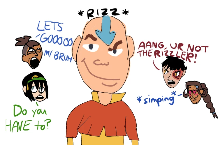 If Aang was the RIZZLER (a drawing by me) | Fandom
