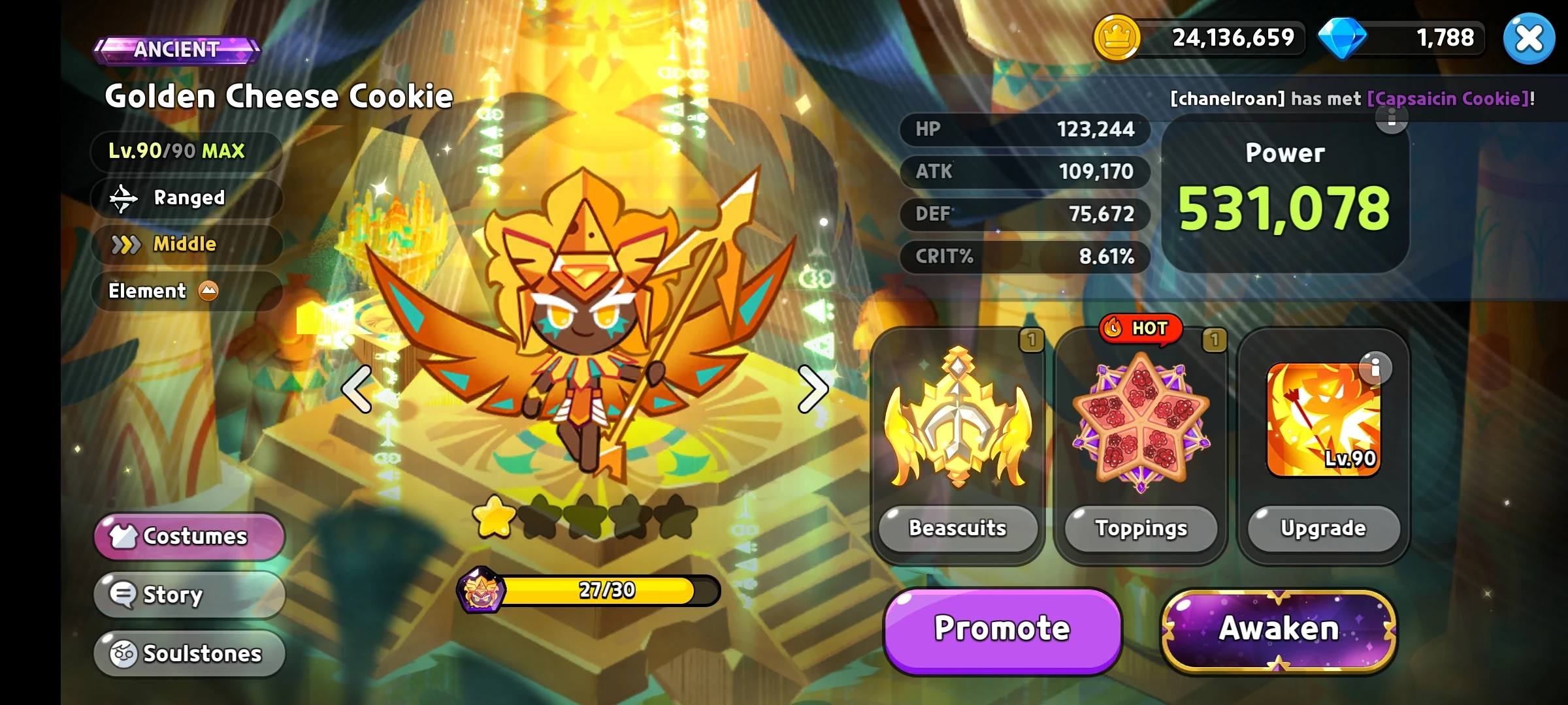 "Omg ur Golden Cheese needs an awakening sm!!!" "Nty." My Golden Cheese ...