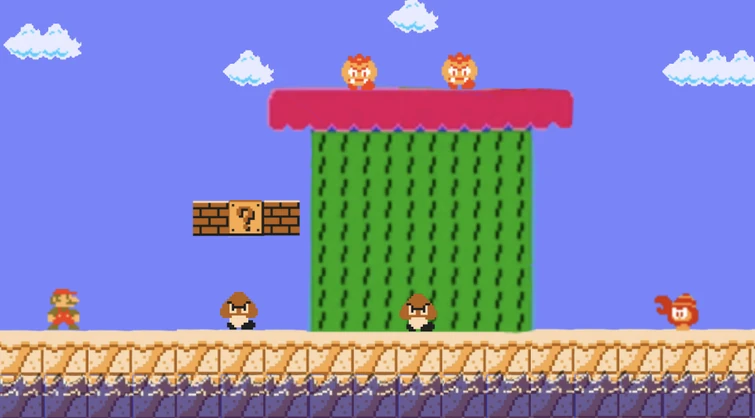 I just made a concept for an SMB1 Beach Theme for SMM3! | Fandom