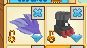 Trading purple Double tail and Black pixelated glove | Fandom