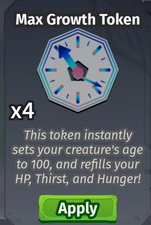 I totally don't love Max Growth Tokens | Fandom