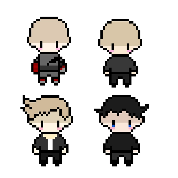 I made Eteled and Austin as OMORI sprites, and did the same for their ...
