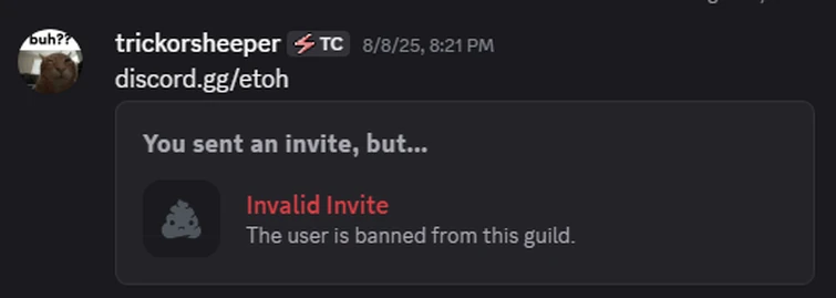 My discord account got hacked and it got me IP banned from the EToH ...