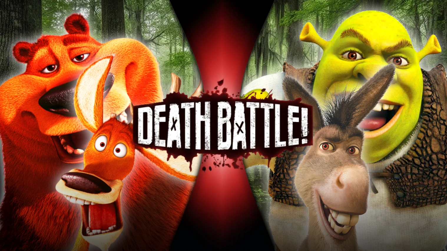 Boog and Elliot vs Shrek and Donkey (Open Season vs Dreamworks) | Fandom
