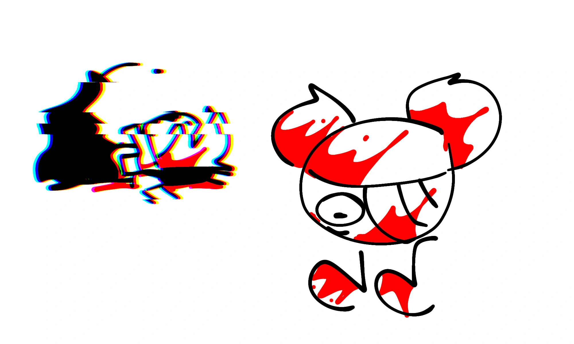 The concept cutscene for the pibby mod concept I made a few minutes ago ...