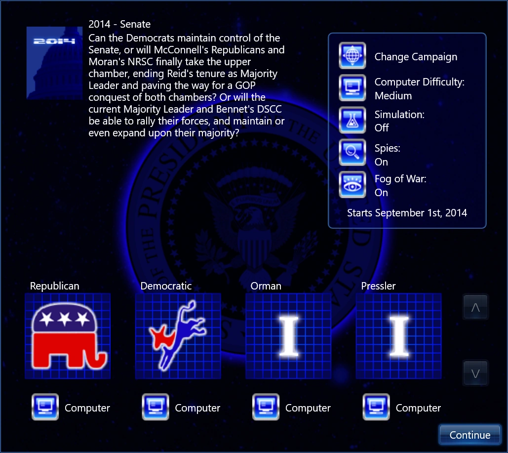 2014 - Senate Campaign (Congress Infinity - Classic) | 270sims Wiki ...