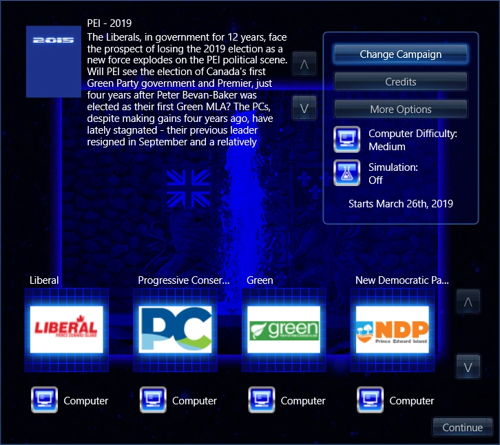 2019 - Prince Edward Island Campaign (Prime Minister Infinity - Canada ...