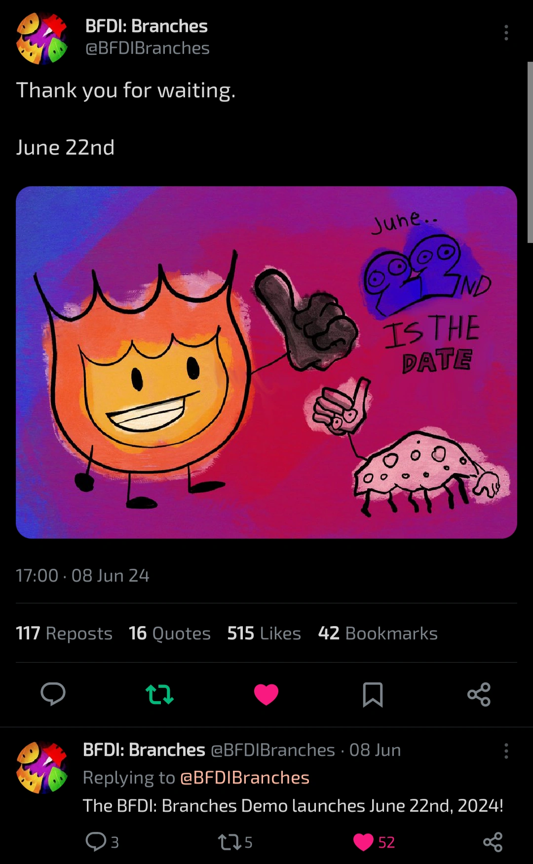 BFDI: Branches Demo should be coming out today | Fandom