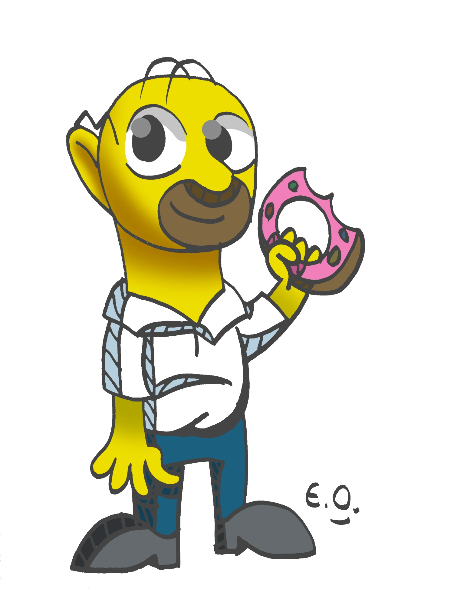 My drawing of Homer in my new style | Fandom