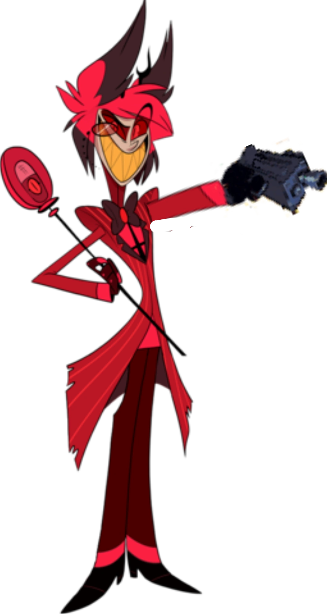 alastor with gun and a gang | Fandom