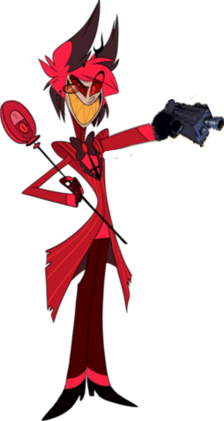 alastor with gun and a gang | Fandom