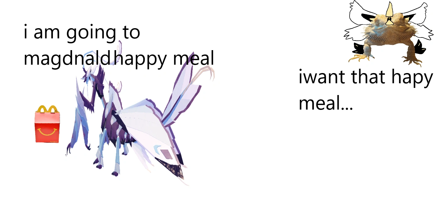 konomushi's happy meal from magdonal gets sSTOLEN by air eyes ...