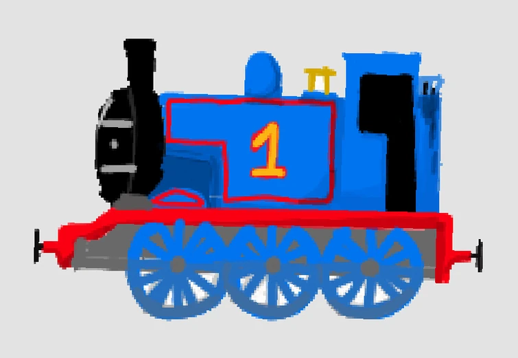 drawn thomas with shading with rws stuff | Fandom