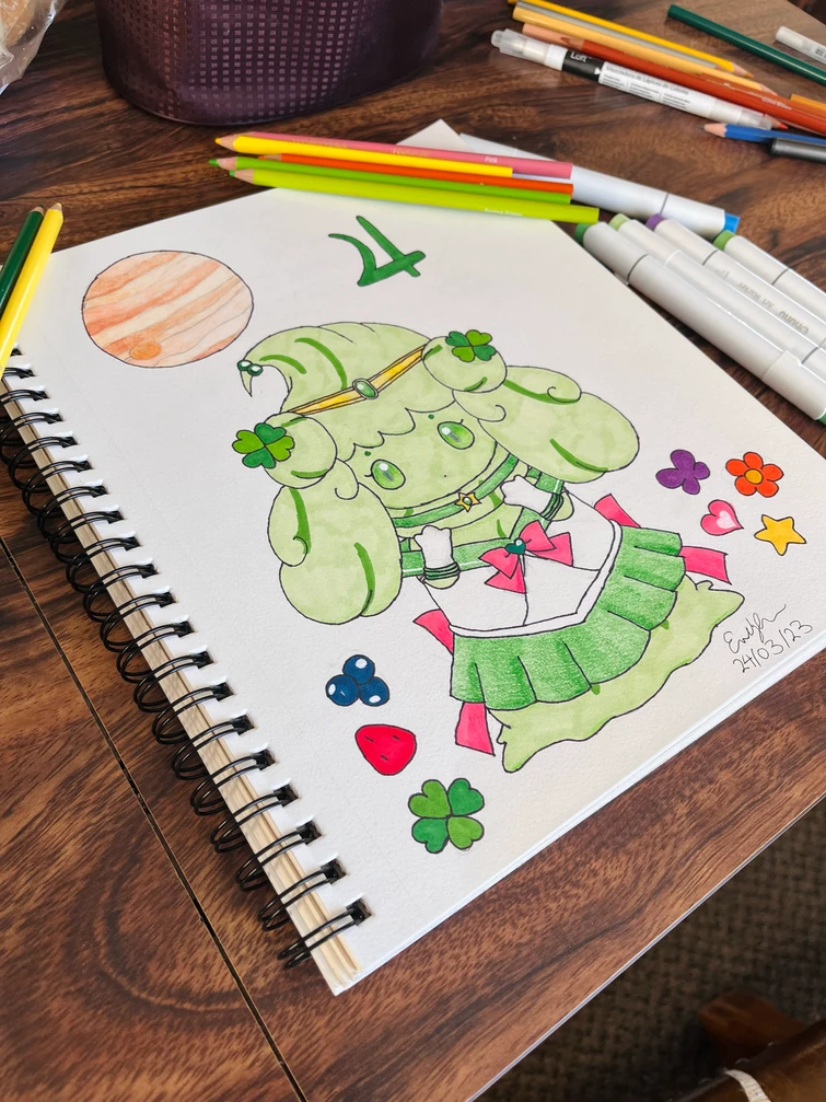 Alcremie fanart (matcha cream) 💚🍀🍦🧁 | Fandom