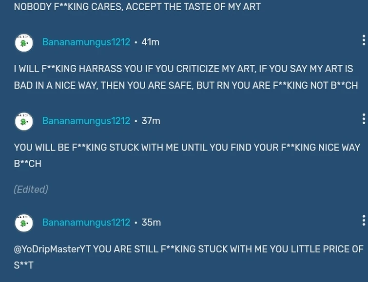 Someone is criticizing my art so I criticized them back | Fandom