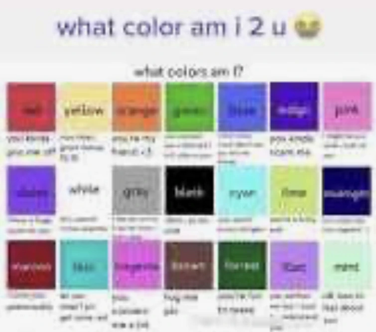 What color am I 2 u all ️ | Fandom