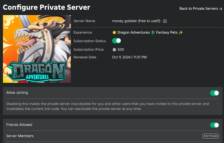 free private server! | Fandom