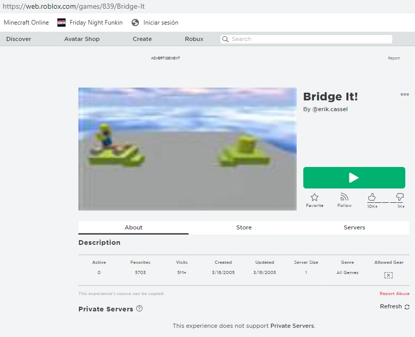 If Roblox 2005 Games weren't deleted | Fandom