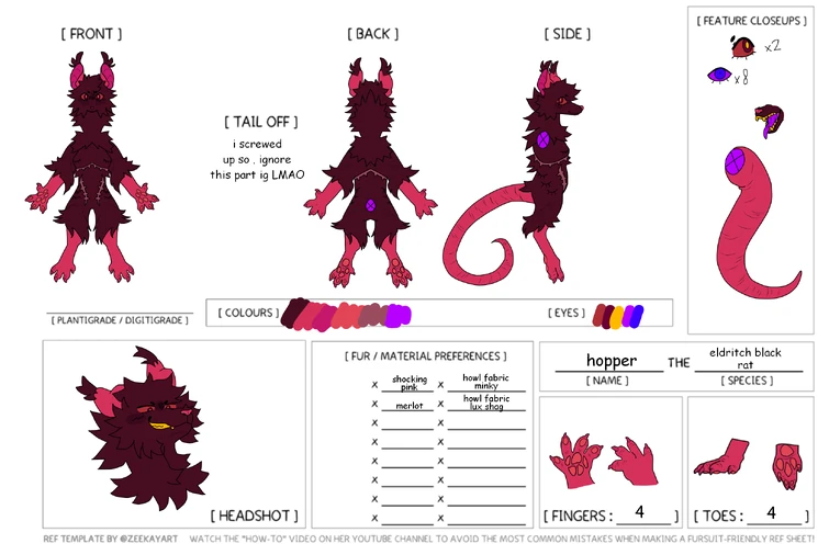 ref i made for my fursona again | Fandom