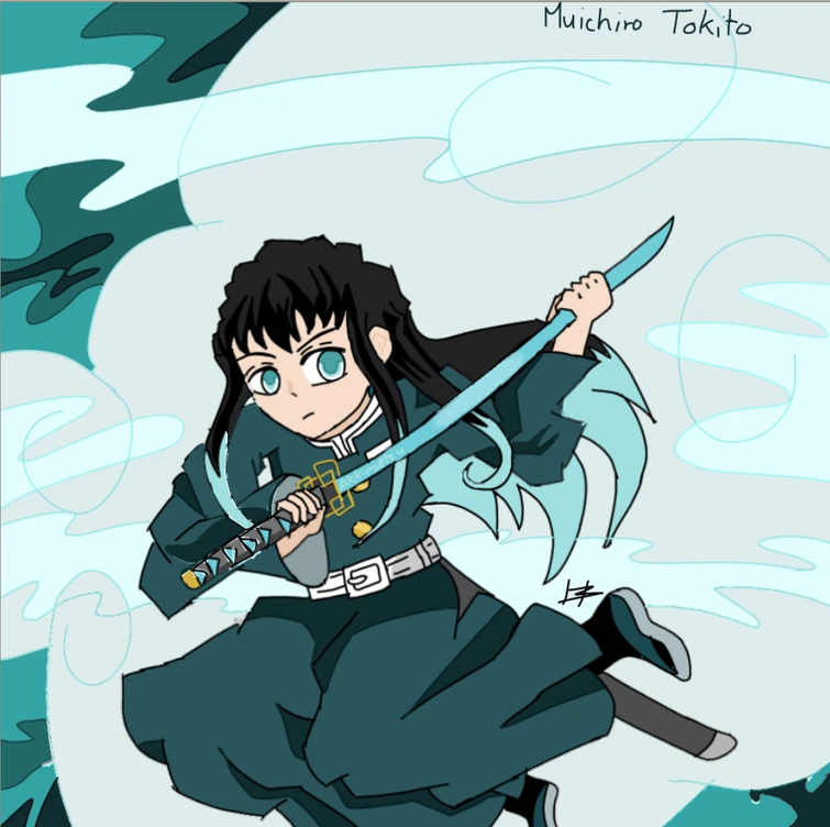 An hour of drawing Muichiro (art improvement) literally. An hour | Fandom