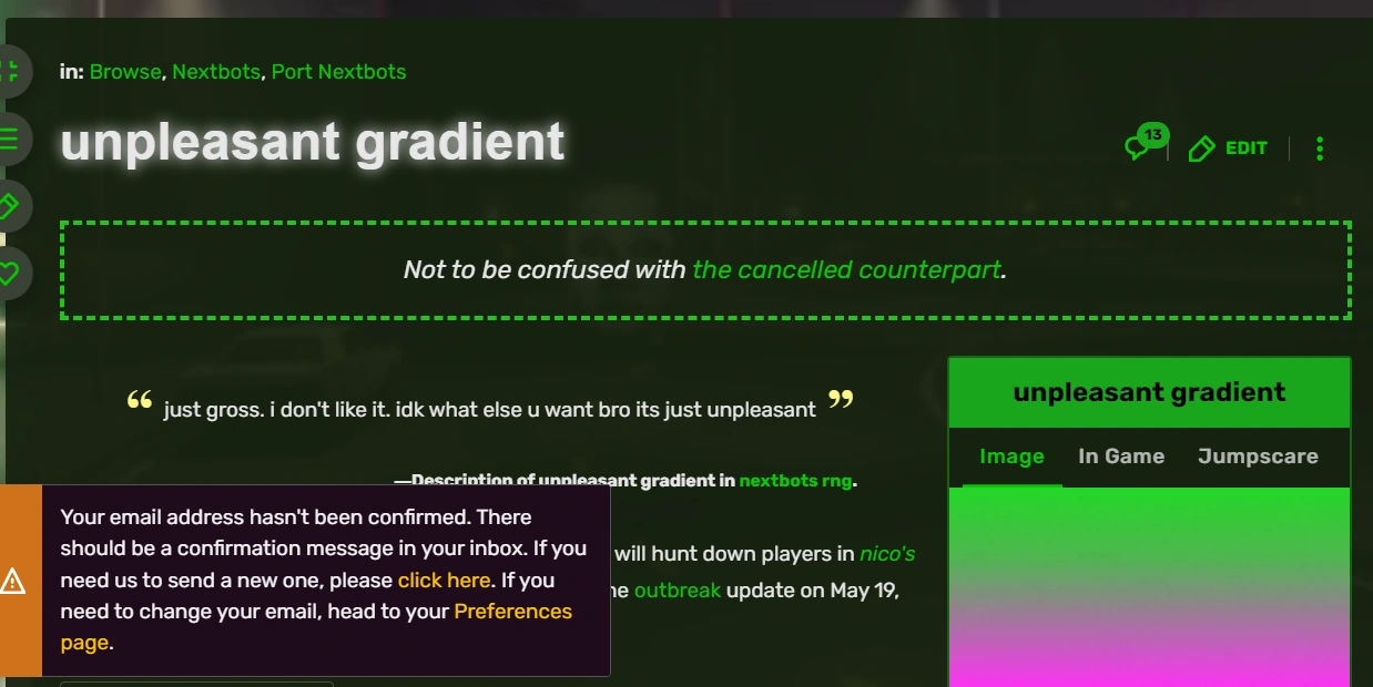 im guessing since gradient doesnt have an unknown audio notice its been ...