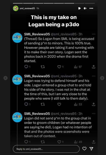 SML_Reviews05's side of the drama | Fandom