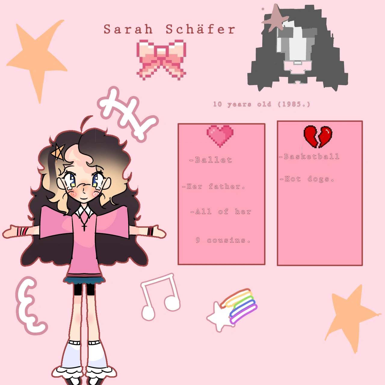 My Fnaf OC, Sarah. She’s the afton kids cousin, so as Fritz and Sam ...