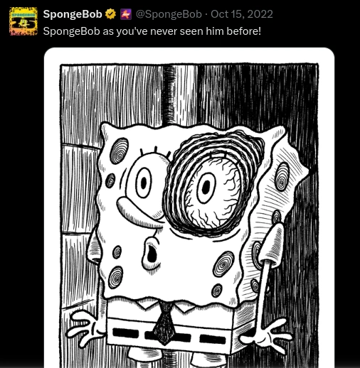 JUNJI ITO REFERENCE ON SPONGEBOB TWITTER. I REPEAT, JUNJI ITO REFERENCE ...