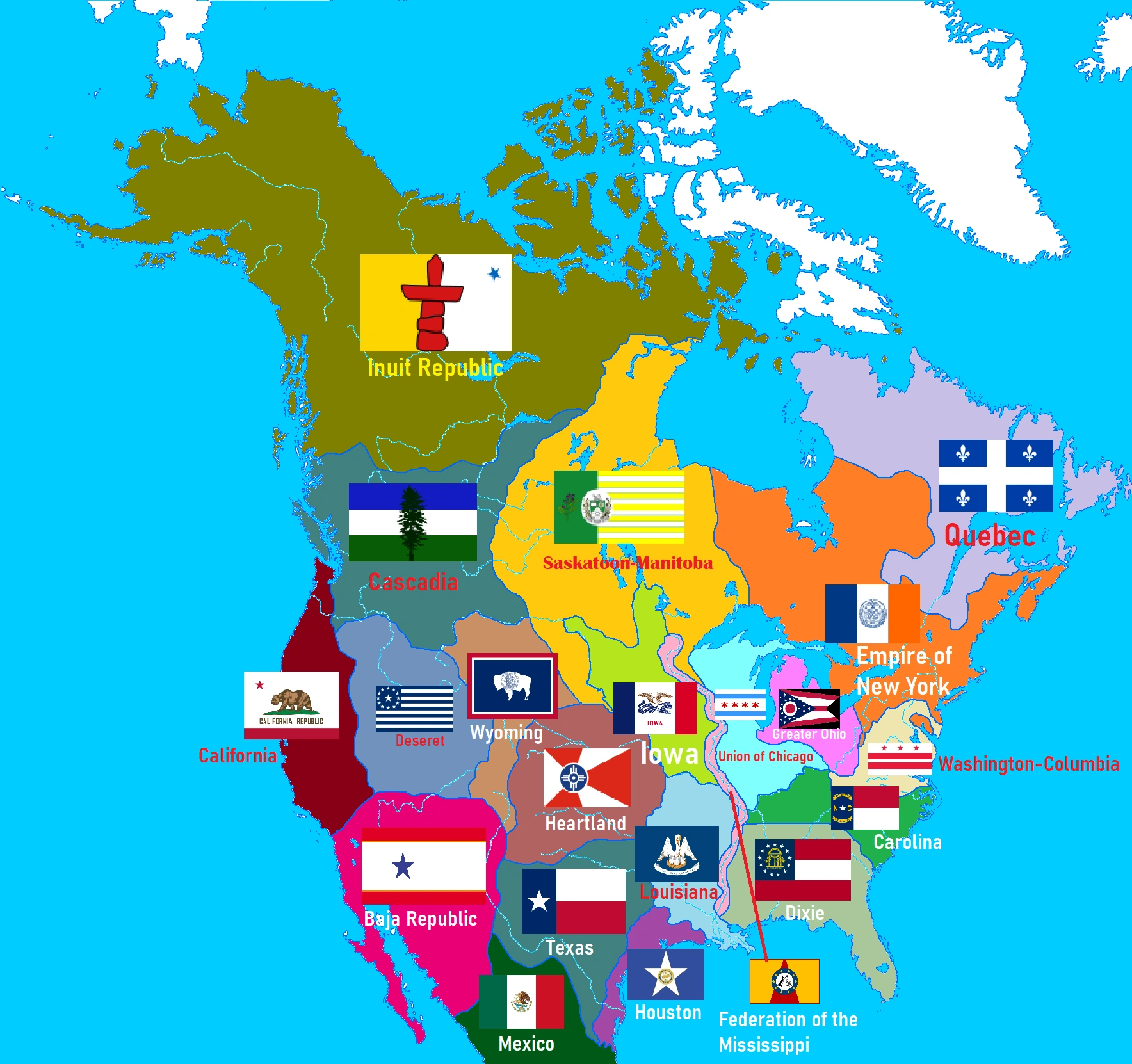 Another Balkanized North America Map | Fandom