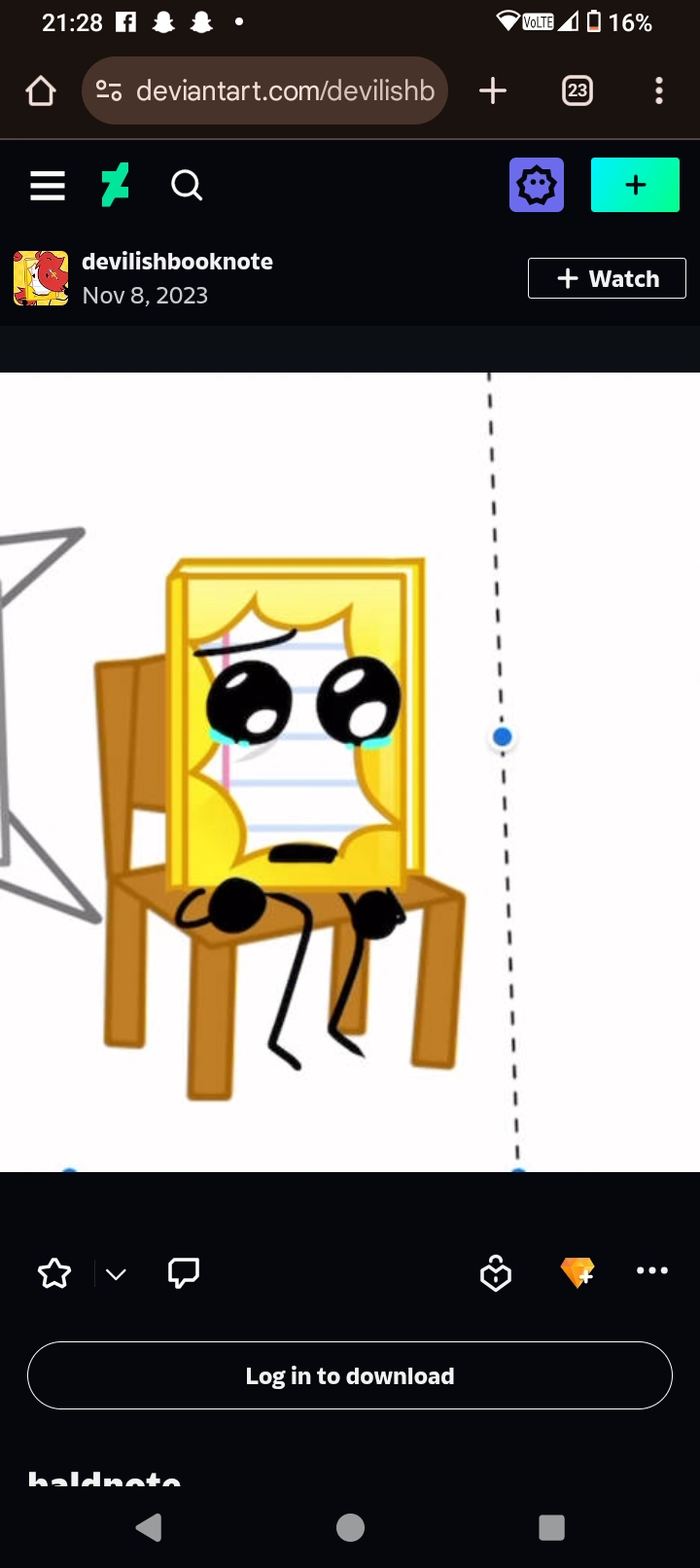 Guys, my fifth oc baldnote originated from a booknote deviantart post ...