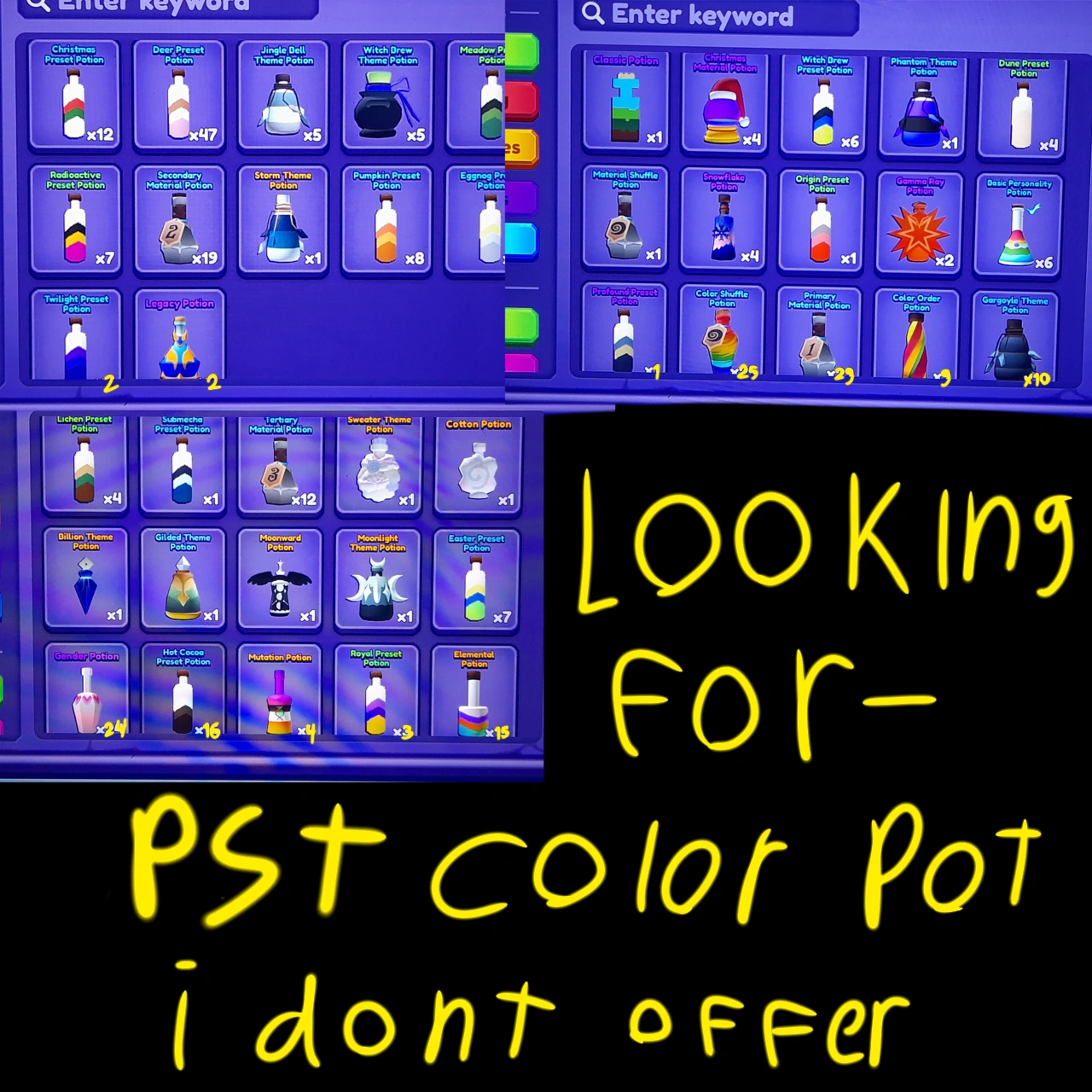 Buying pst color pots | Fandom