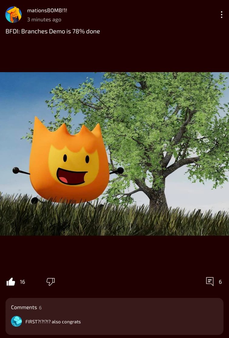 BFDI Branches Demo already 78% done | Fandom