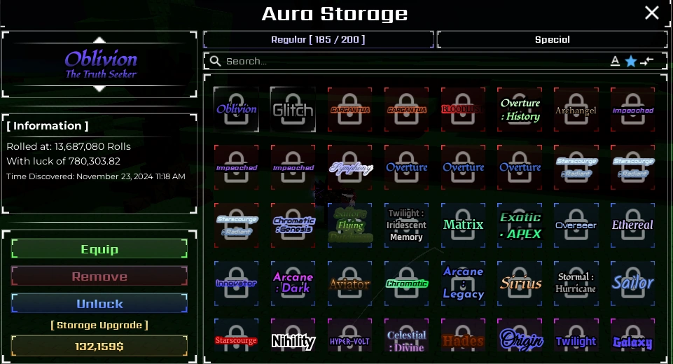 After 13.7 million rolls, finally got one of the best auras in the game ...