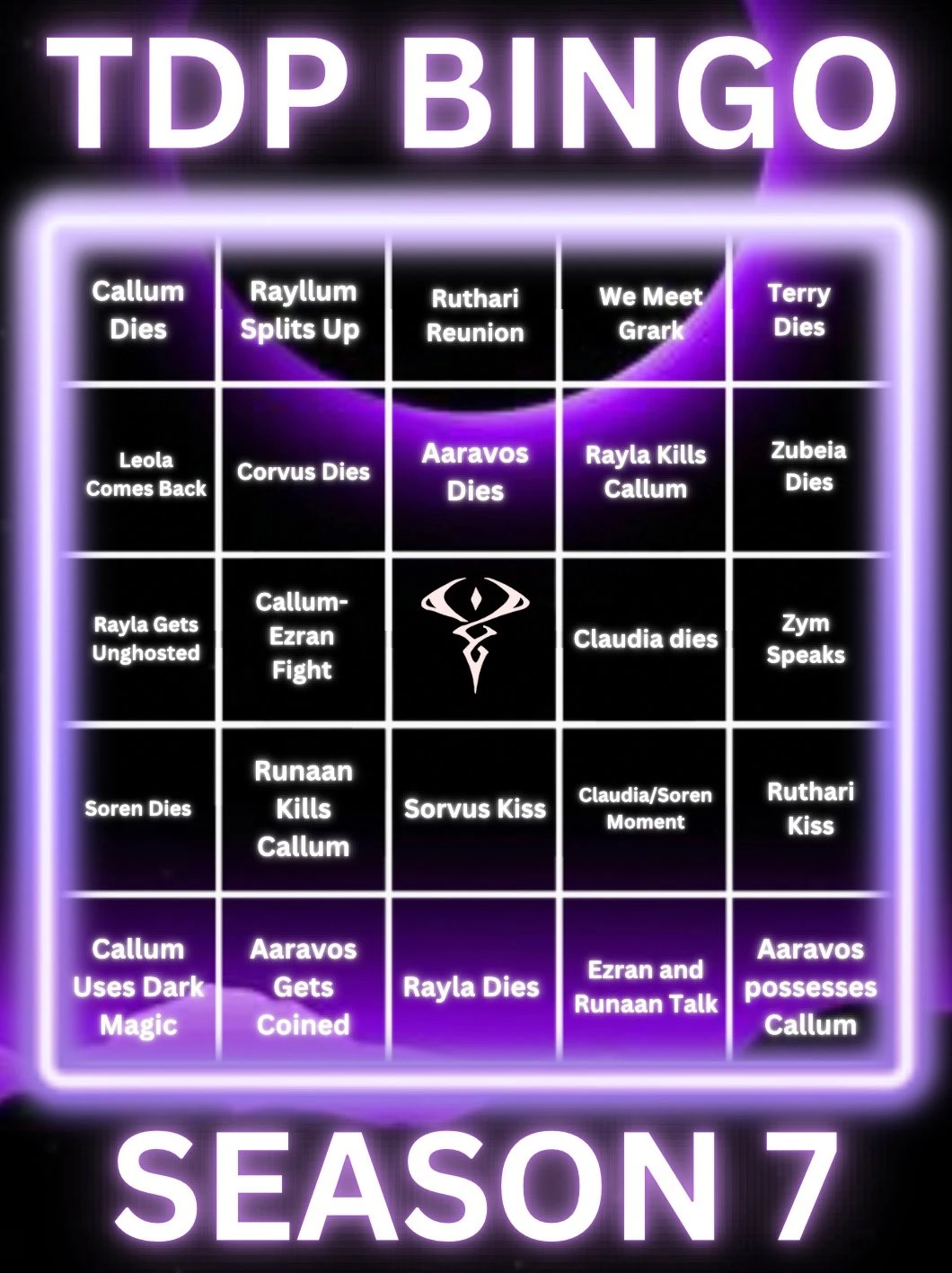 Aaron replied to this S7 Bingo chart and ppl are freaking out. | Fandom