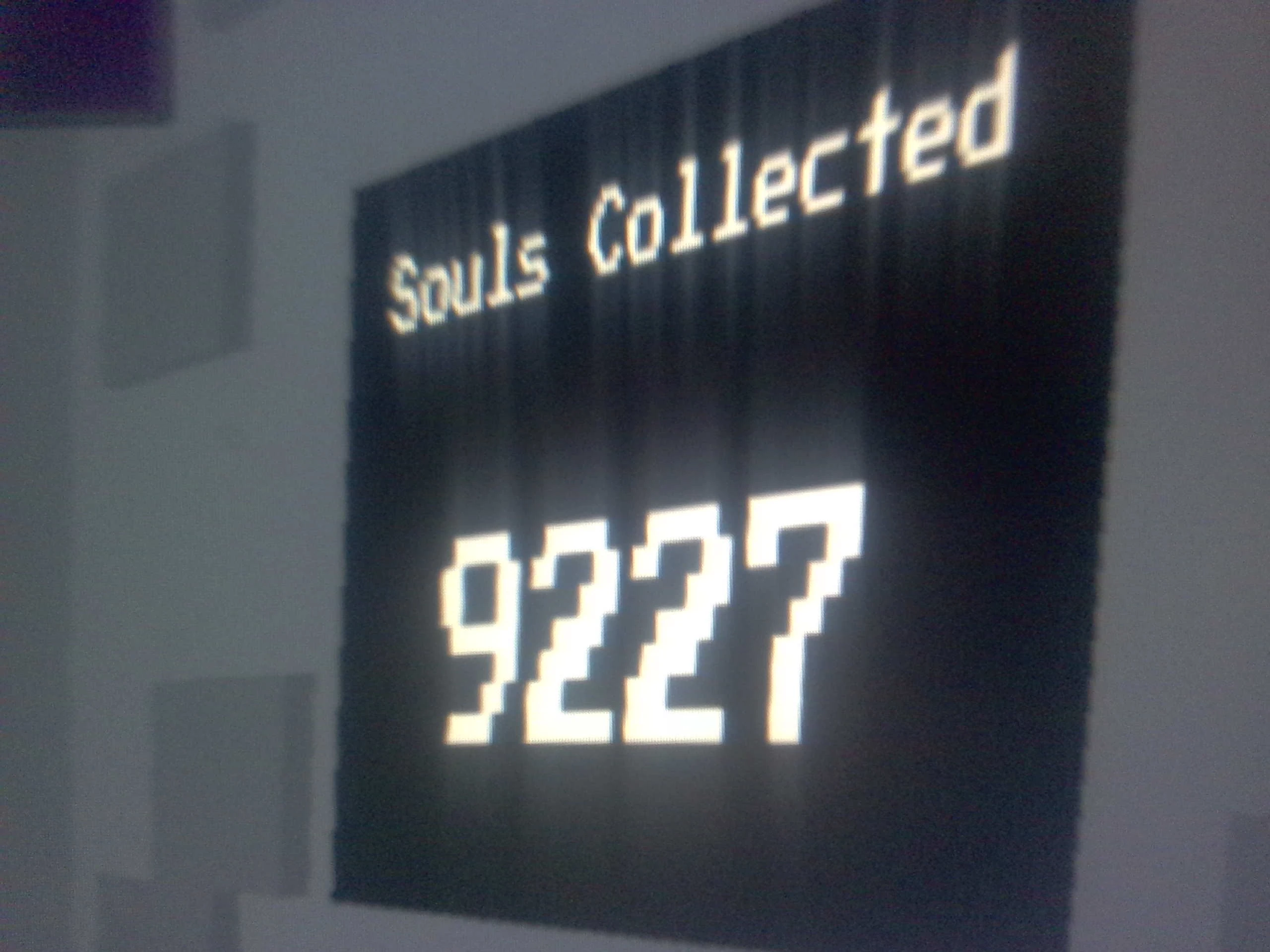 Guys in the Sentient statue room there is a sign saying souls collected ...