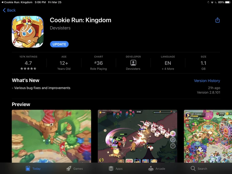 the update bug has been fixed | Fandom