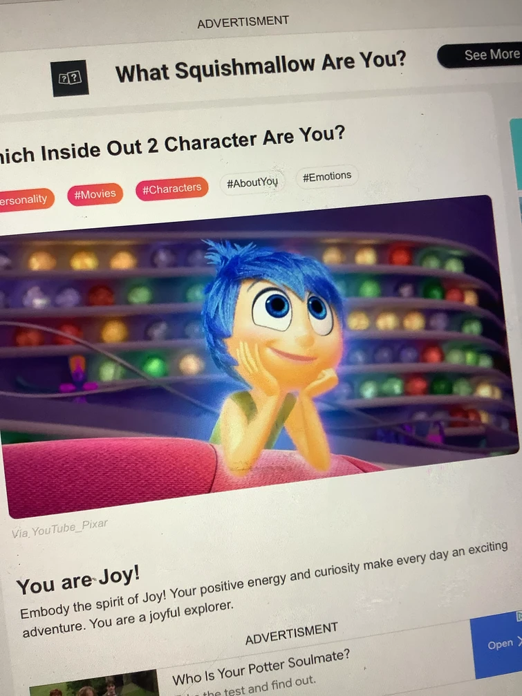 I got joy on a inside out 2 quiz! | Fandom