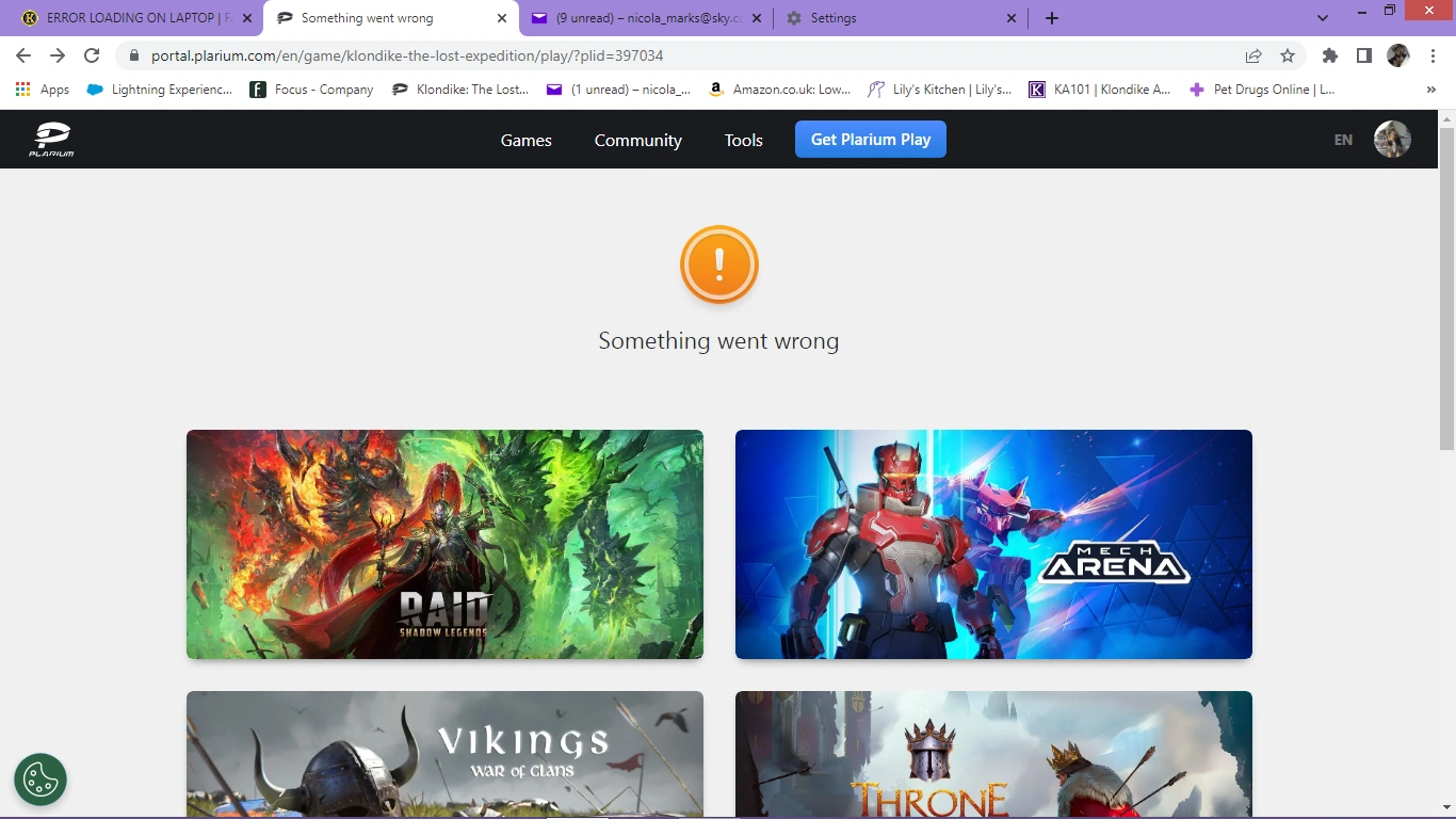 ERROR LOADING ON LAPTOP | Fandom