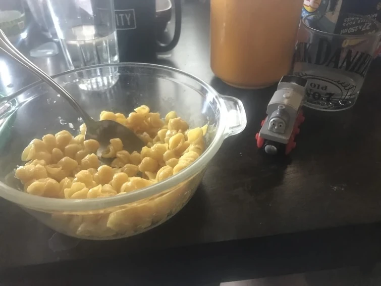 Stanley eating Kraft shells | Fandom