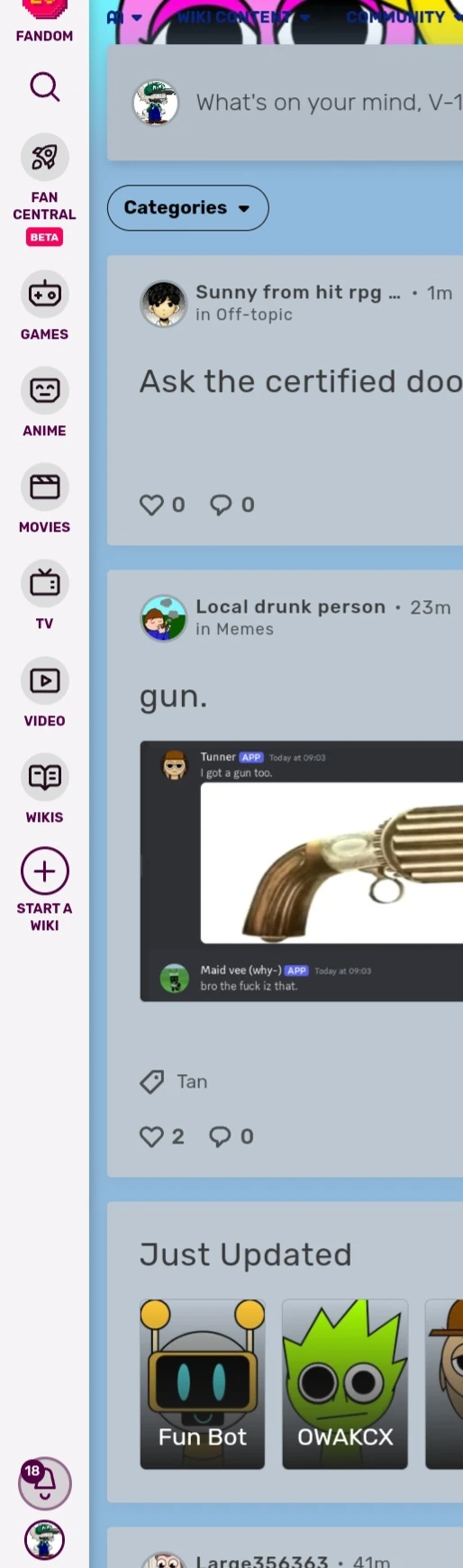 Dude exploded my notifications (click for full image) | Fandom