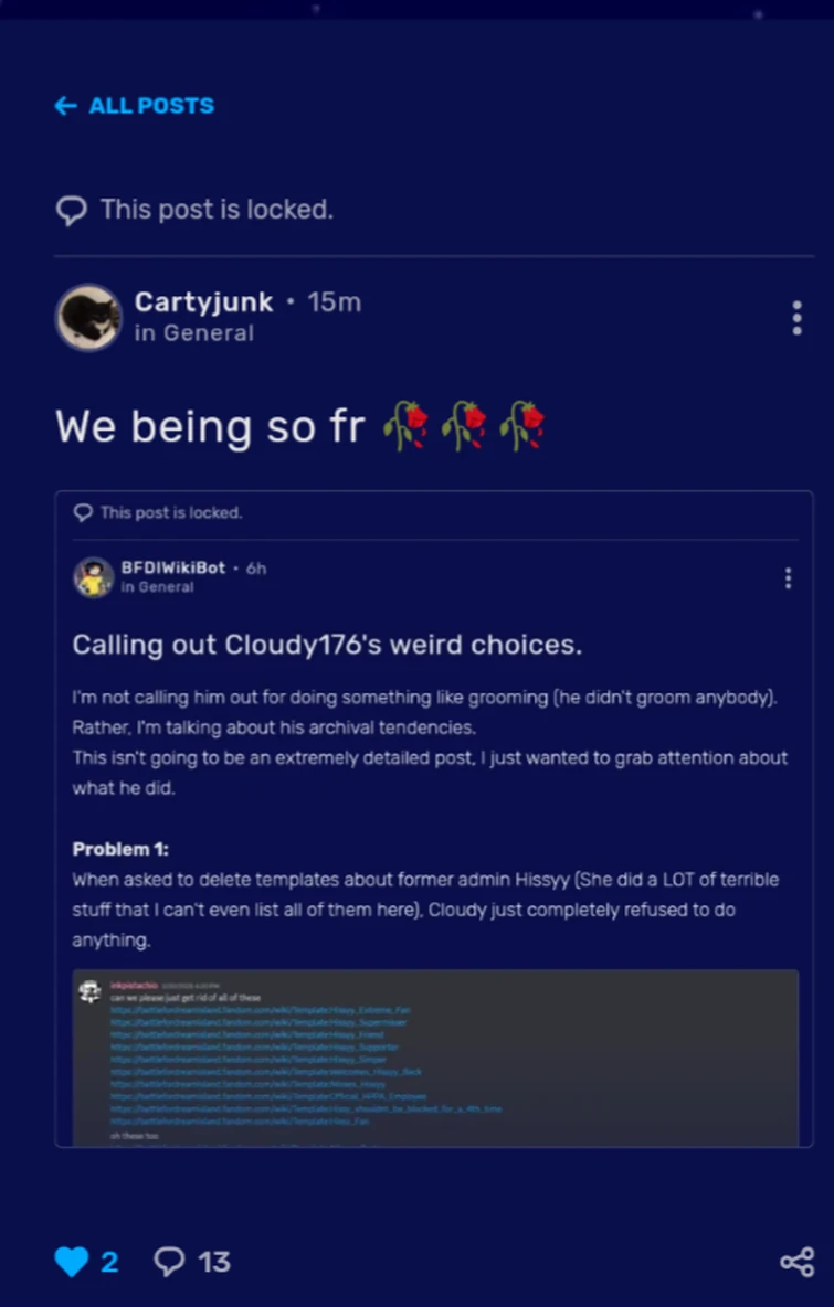 Lock my post if you dare | Fandom