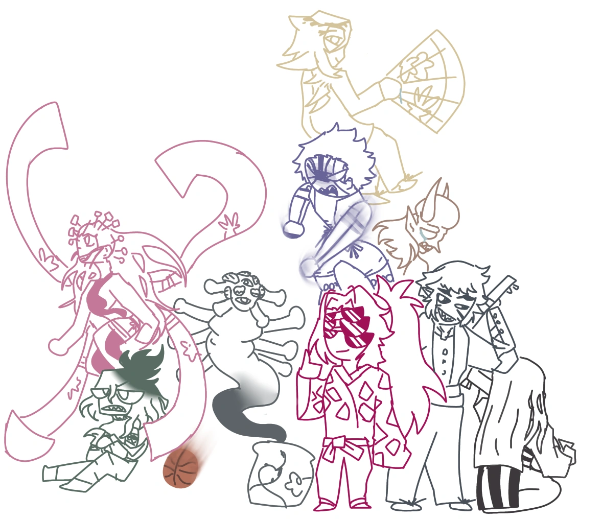 lil drawing of all upper rank members | Fandom