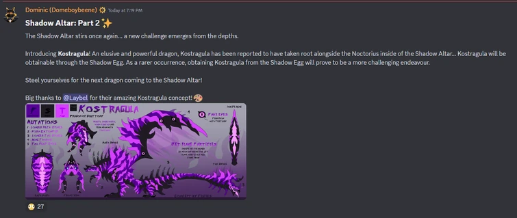 Kostragula!!! new shadow altar dragon!! | Fandom