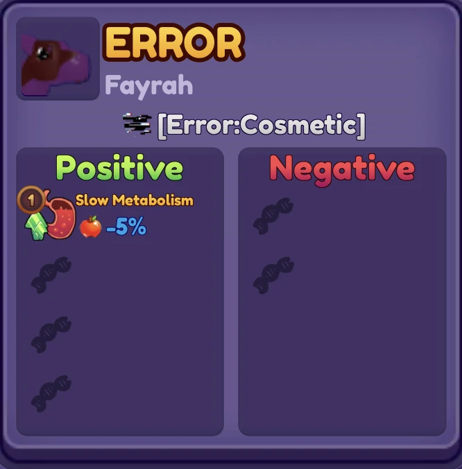 OMG! I hatched an error cosmetic FAYRAH! | Fandom