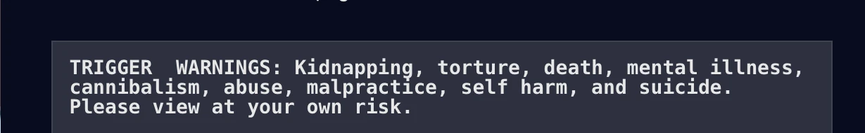 Anyone else think there’s something wrong with the stories I write? Look at these trigger ...