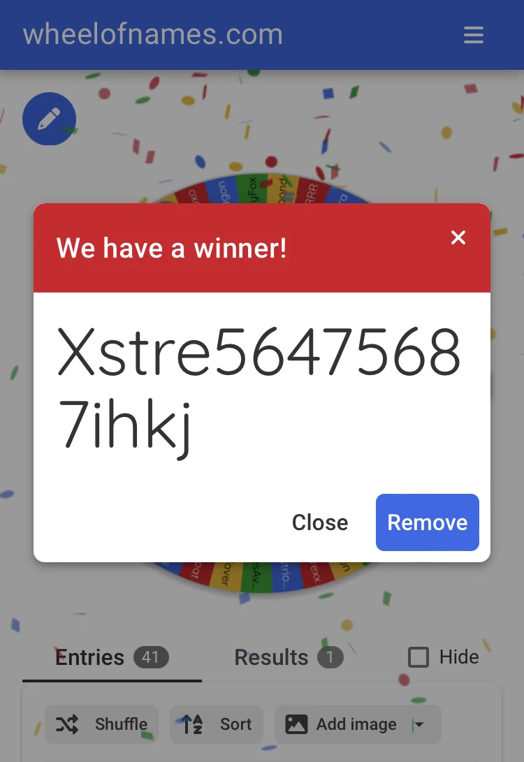 Giveaway results | Fandom